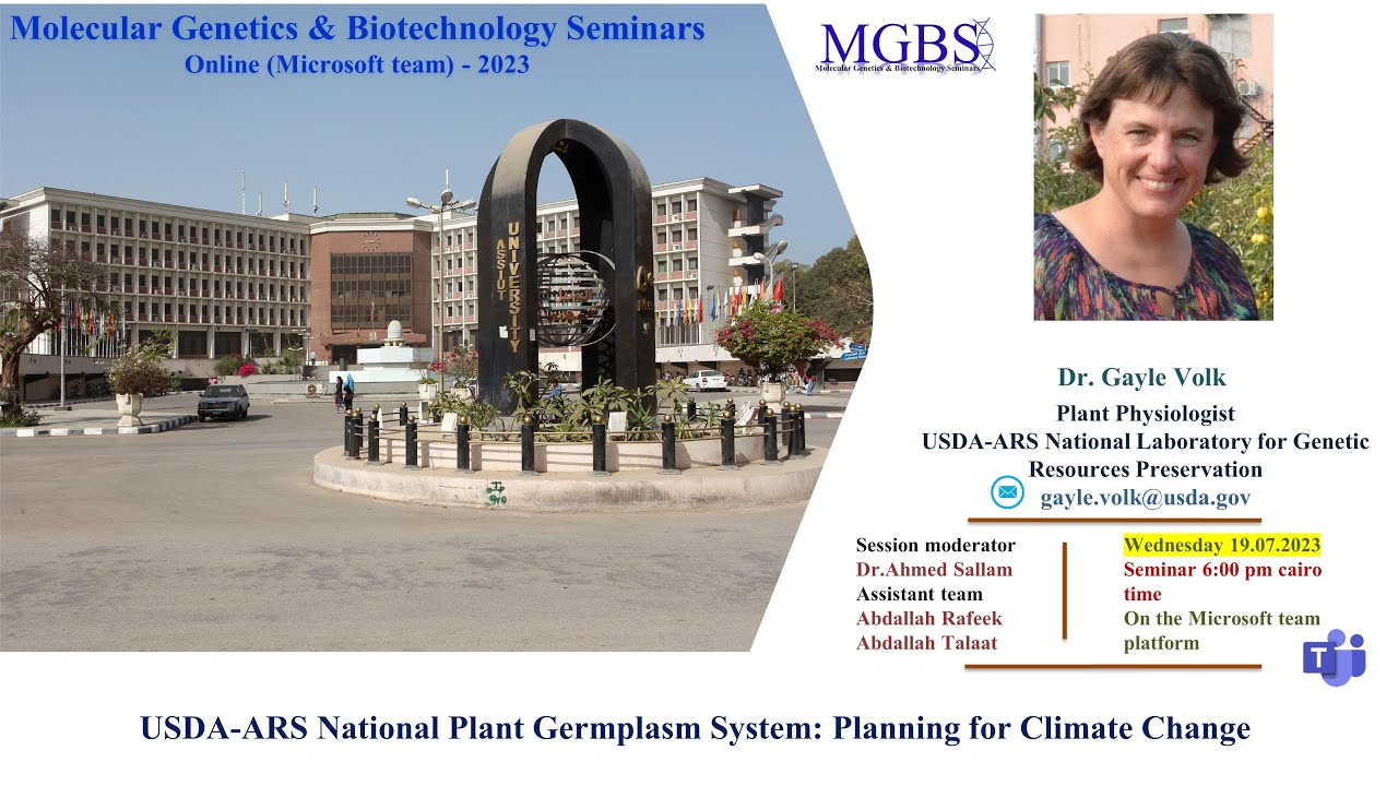 MGBS 2023 - USDA-ARS National Plant Germplasm System- Dr Gayle Volk's ...