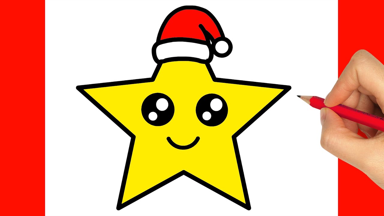 How to draw a Christmas star - YouTube