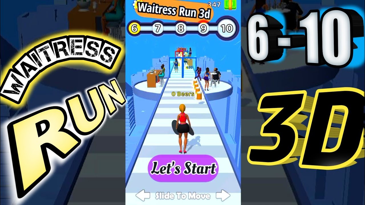 Waitress Run 3d Level 6 to 10 Gameplay Video#gaming - YouTube