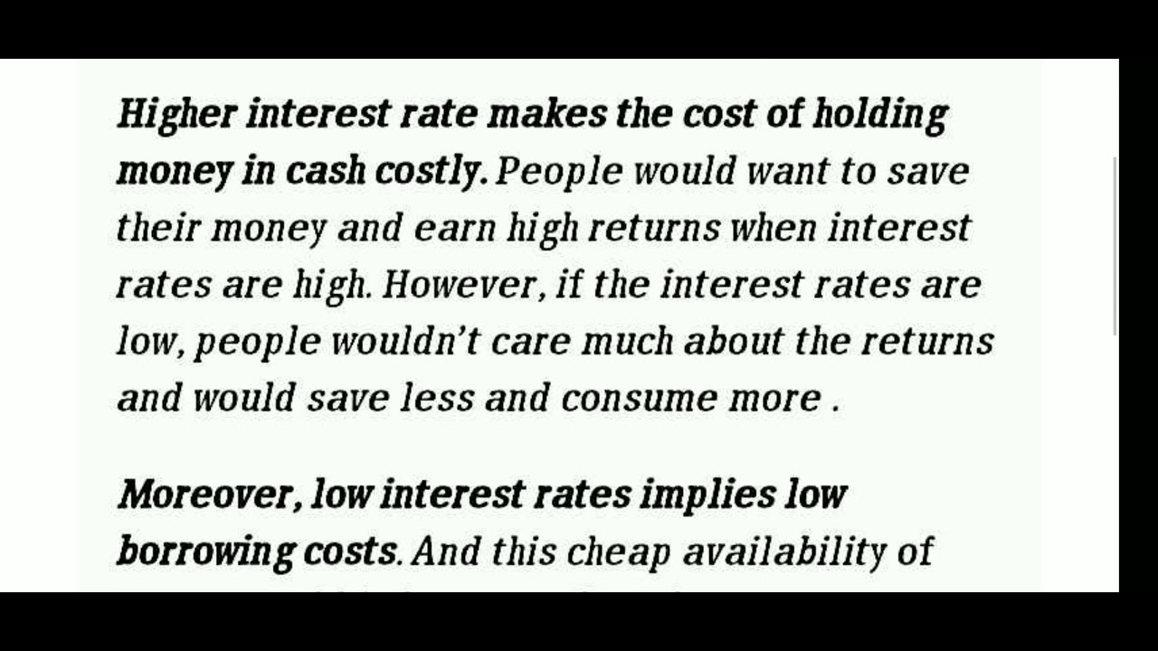 3 c)How does an increase in interest rate affects household savings ...