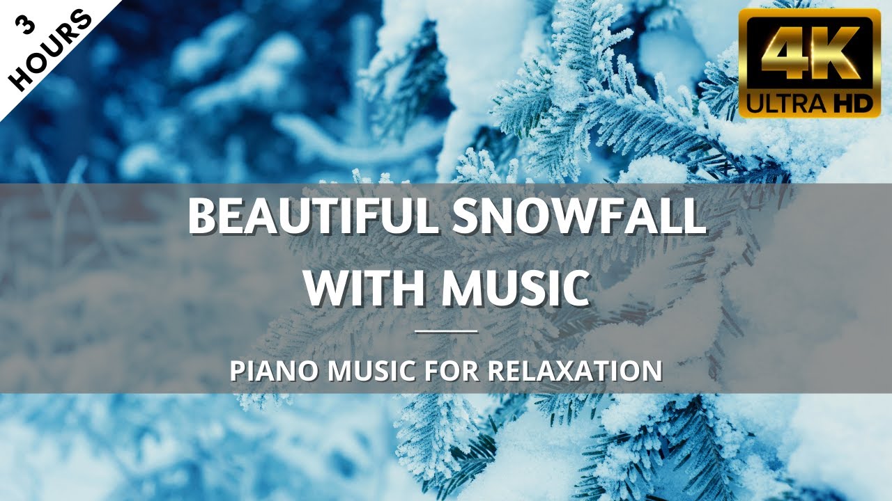 🎵 Snow Falling - Piano Music, Relaxing Music, Meditation Music, Sleep ...