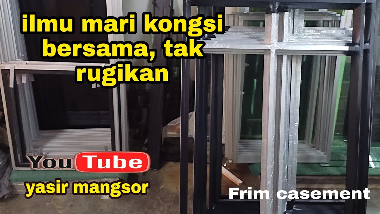 cara cara membuat frame tingkap aluminium - YouTube