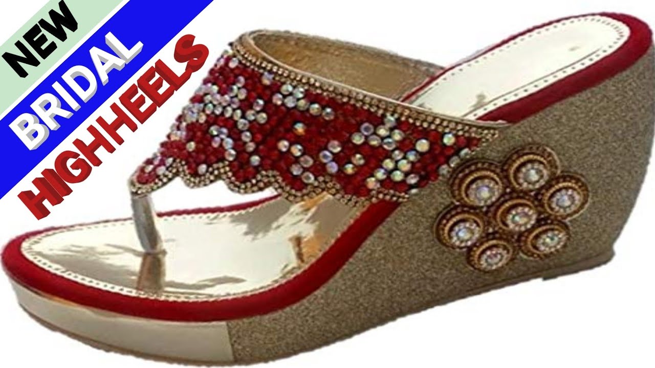 Beautiful Bridal Shoes High Heels Wedding Sandals Chappals Design # ...