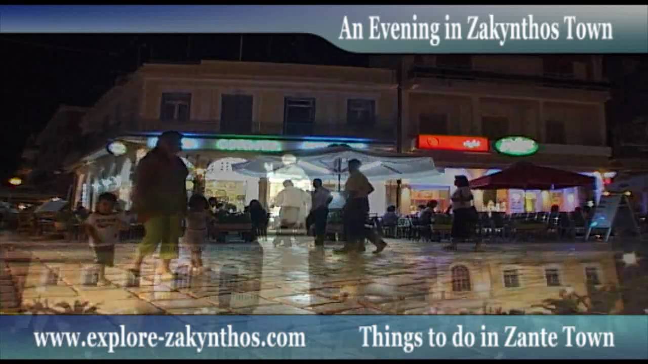 night zante town zakynthos evening activities greek island holiday ...