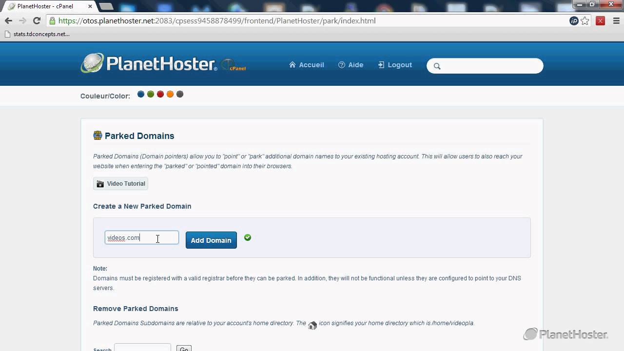 PlanetHoster Tutorial, how to create a parked domain in your cPanel ...