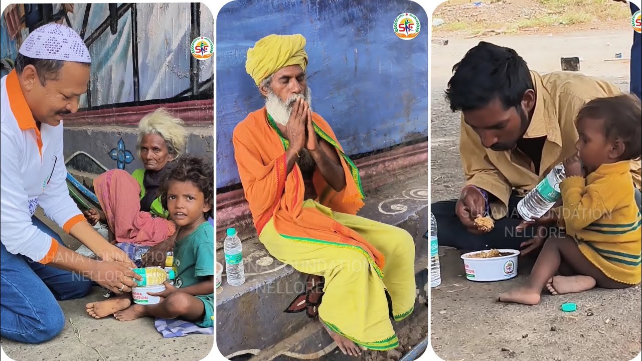Giving Food To Poor People | Food Donation Video | Helping Poor People ...