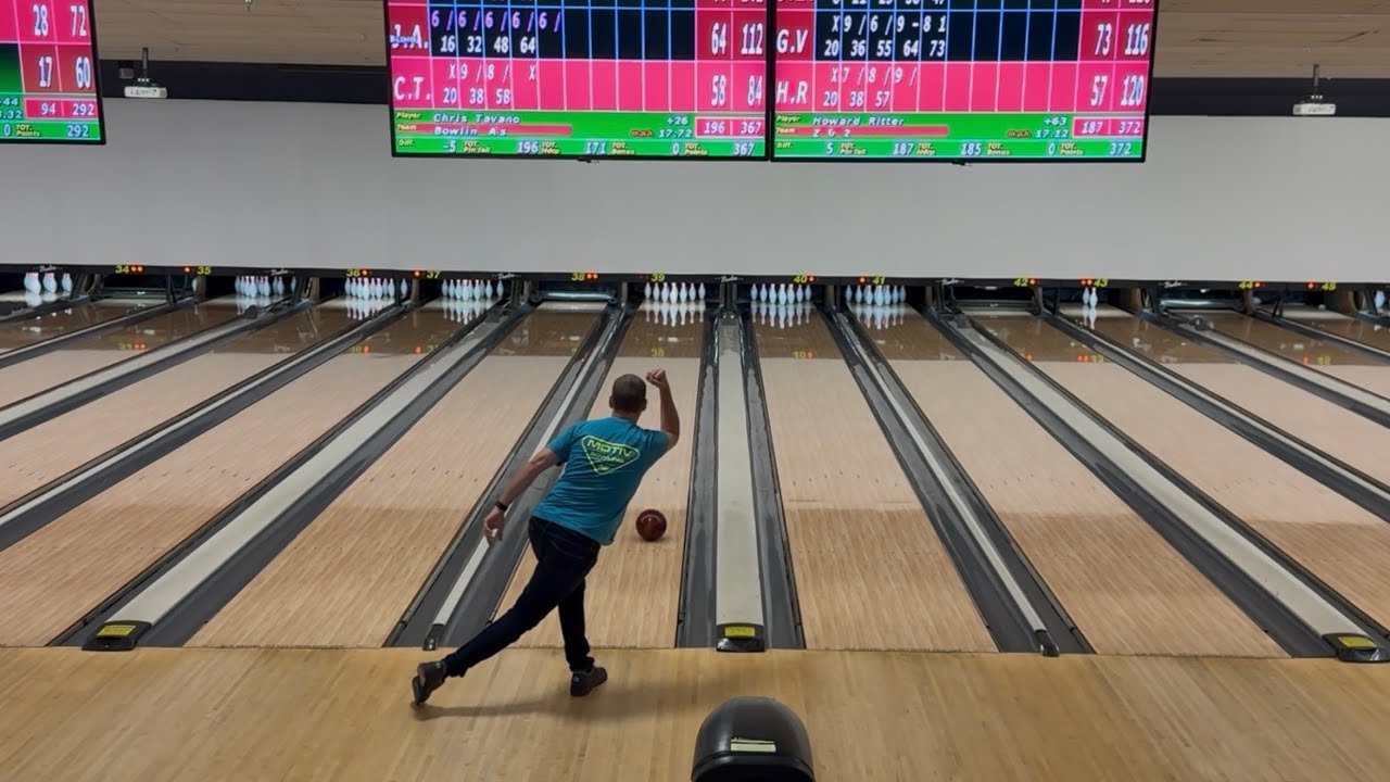 Bowling ASMR league night. Game one every shot is Tank Rampage Pearl ...