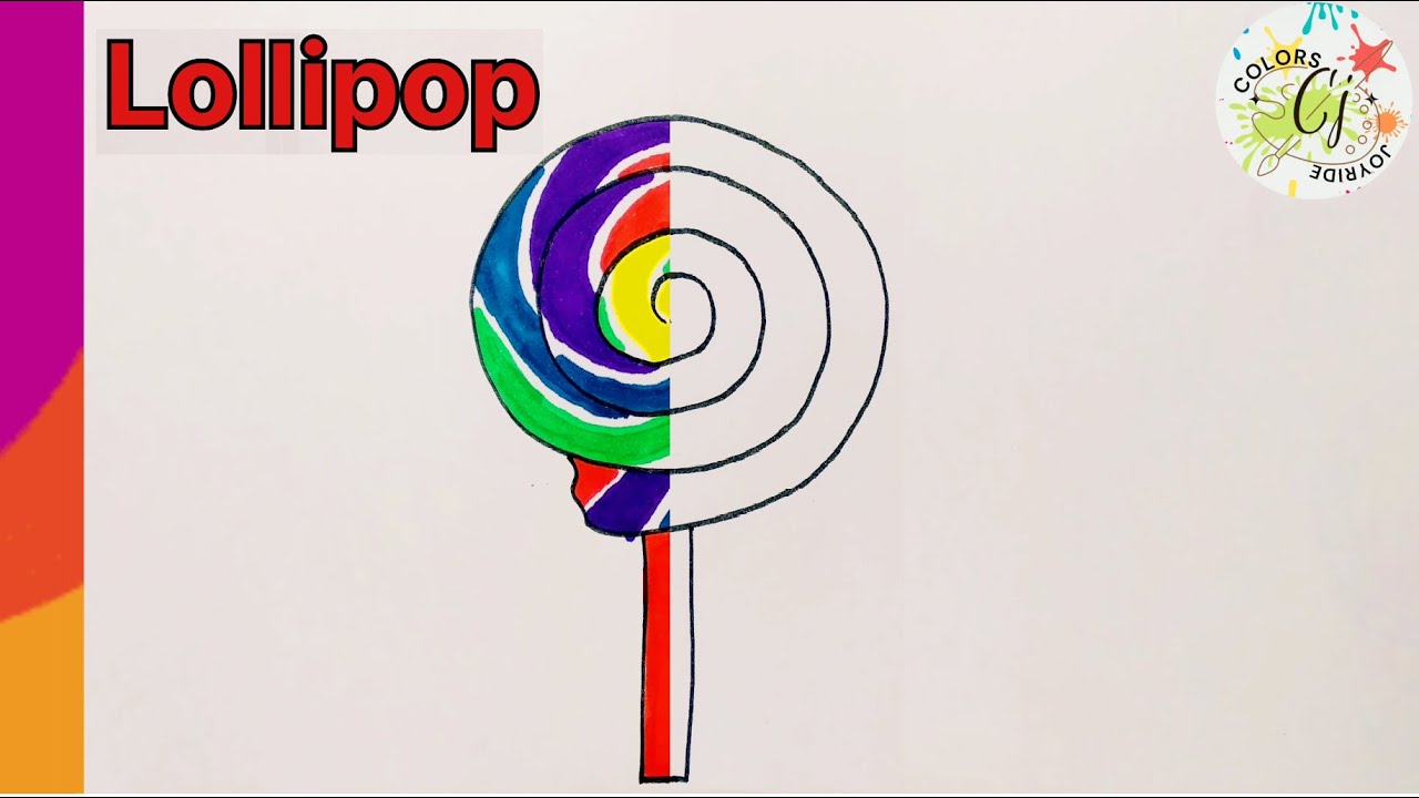 Lollipop Drawing | Easy Drawing & Coloring For Kids | #kids #lollipop # ...