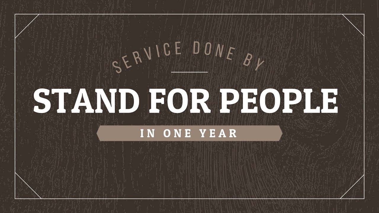 Stand for people all services in one year || #SFP anniversary - YouTube