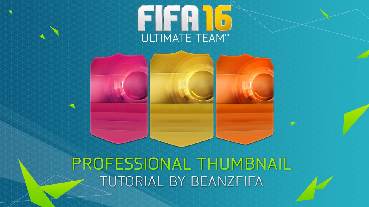 FIFA 16 - PROFESSIONAL THUMBNAIL TEMPLATE (Photoshop) - YouTube