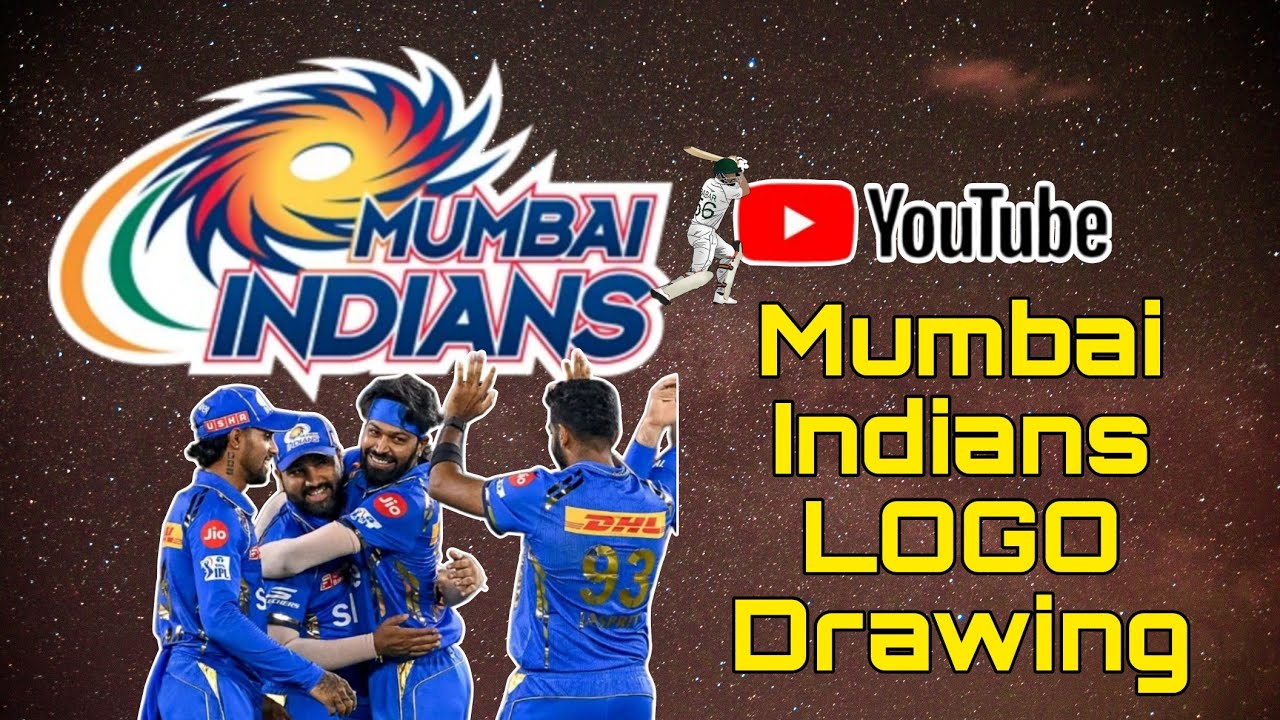 How to Draw Mumbai Indians Logo| #IPL| LOGO DRAWING of #MI - YouTube