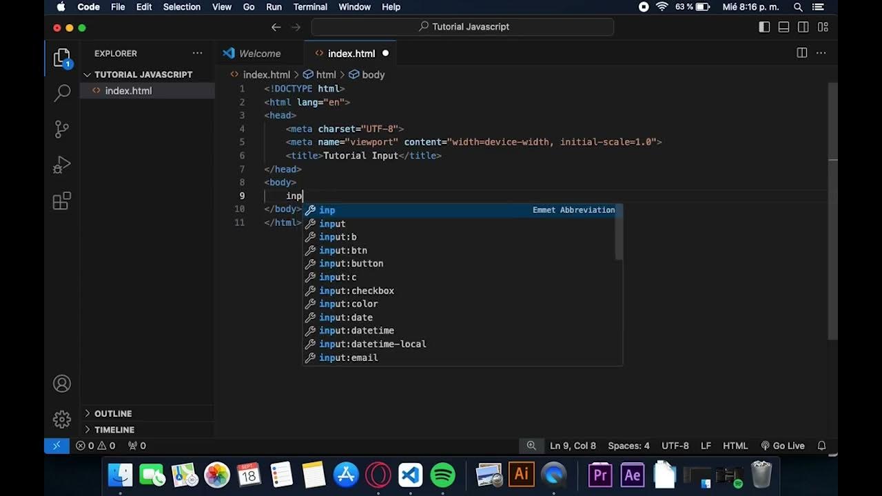 Tutorial Input Javascript - YouTube