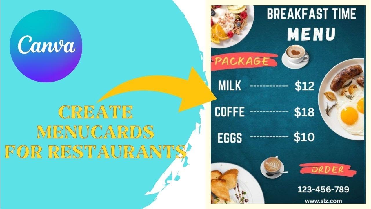 How To Create Menu Cards For Restaurants In Canva - YouTube