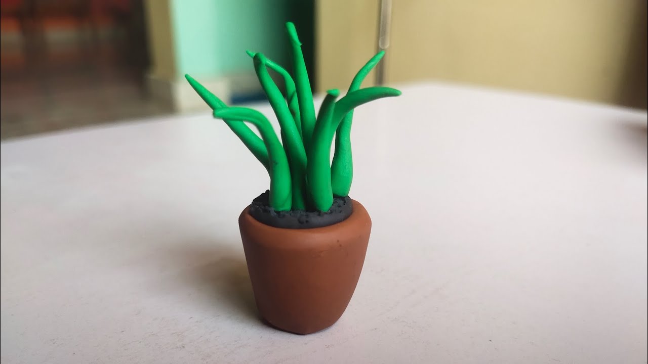 Cute plant with clay | Alovera plant with clay | Alovera DIY | Easy DIY ...