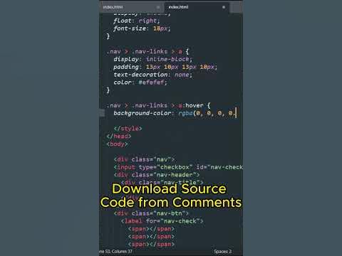 Responsive Navigation bar using html & css short videos #shorts #coding #viral - YouTube