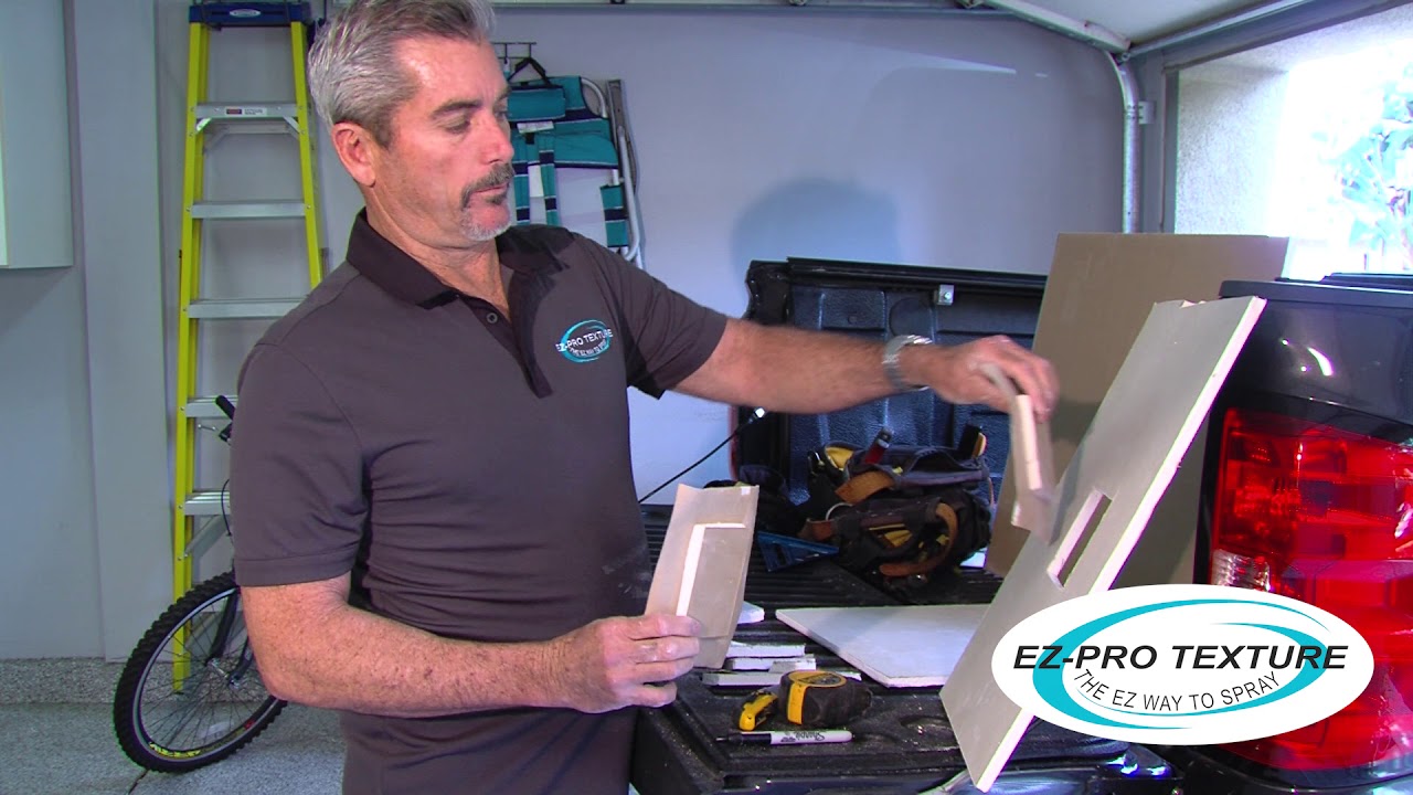 Drywall Patch using EZ Pro Texture - YouTube