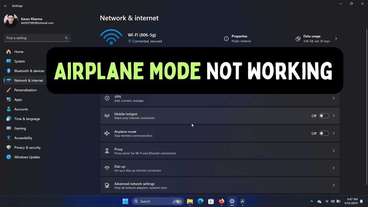 How to Fix Airplane Mode Not Working in Windows 11 - YouTube