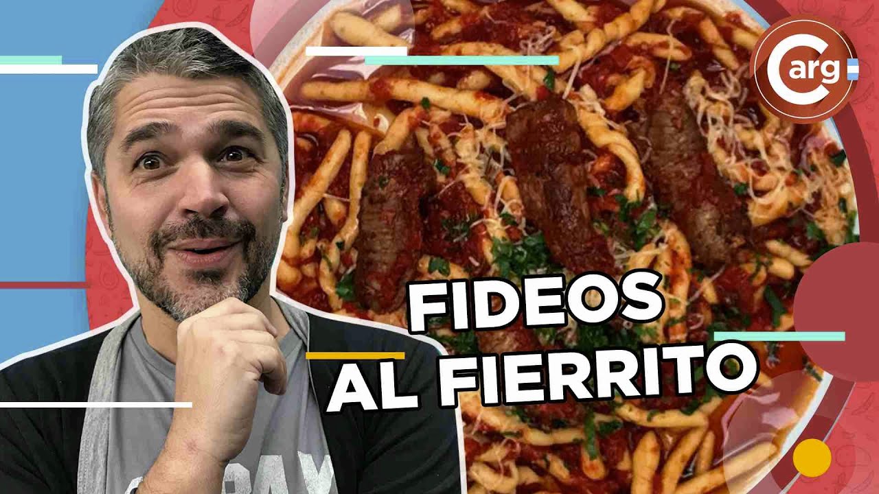 FIDEOS AL FIERRITO CON ENVOLTINI DE CARNE - YouTube