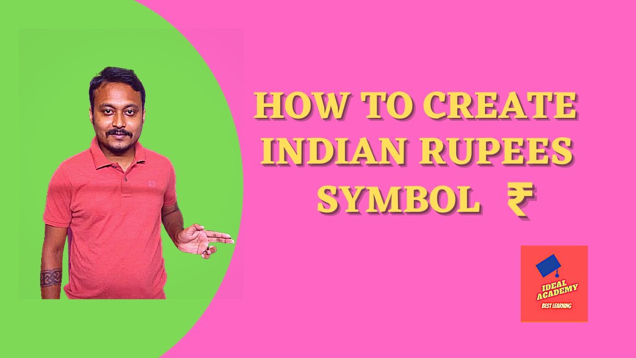 How To Create Indian Rupees Symbol - YouTube