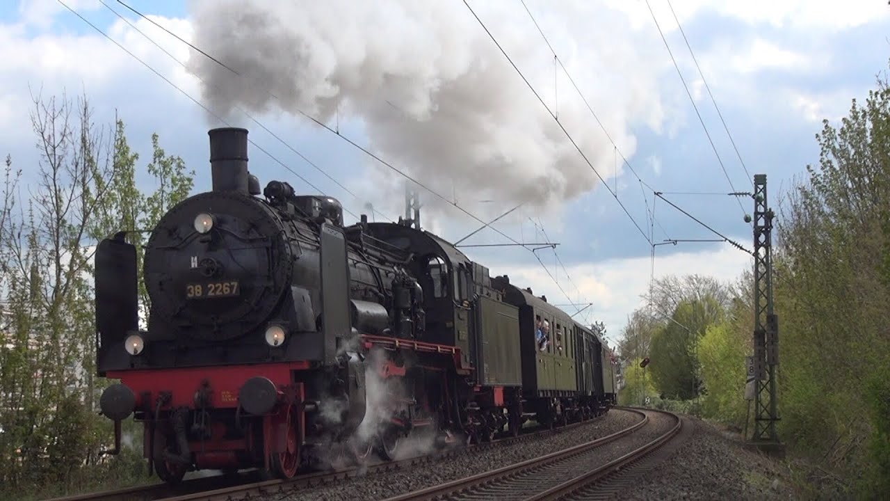 Dampflok 38 2267 unterwegs | Preußische P8 im Pott (HD) - YouTube