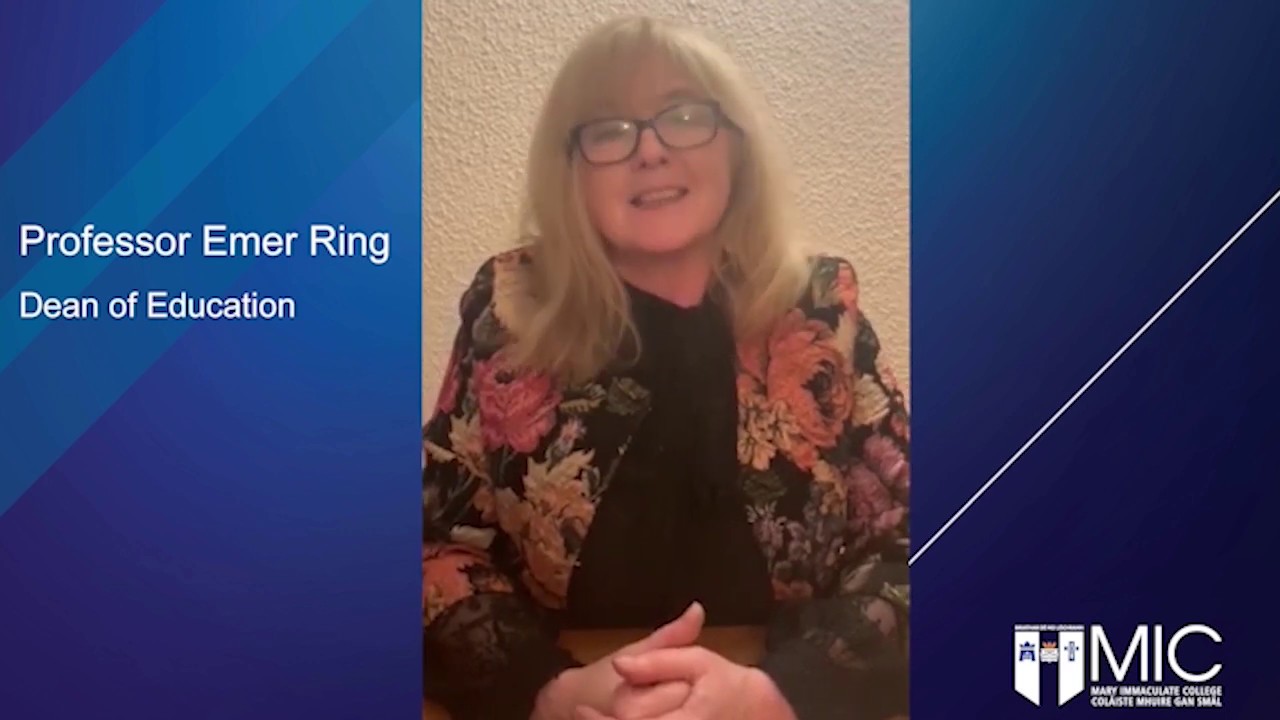 End of Year Message from Professor Emer Ring, Dean of Education - YouTube