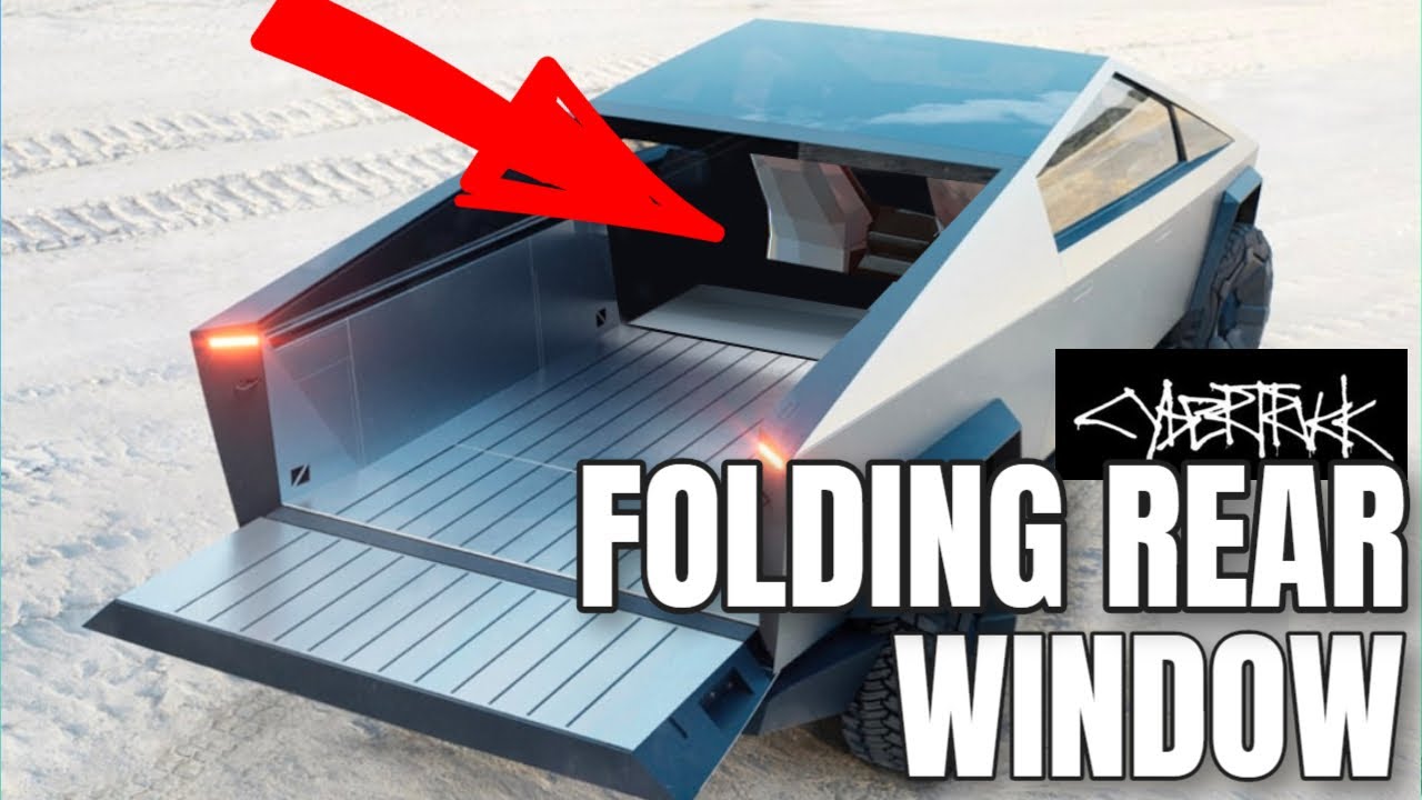 Tesla Cybertruck - FOLDING REAR WINDOW [Musk Considers] - YouTube