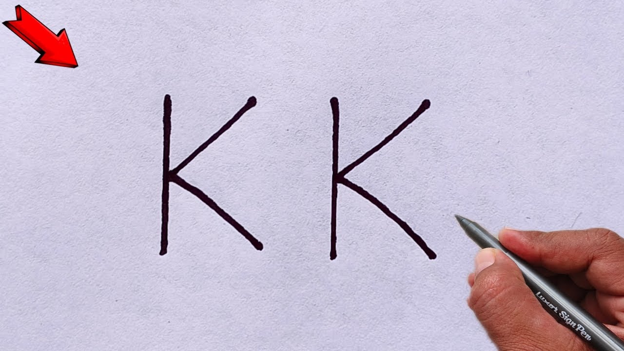 How to draw Beautiful Rose From Letter K | Velentine Day Drawing ...