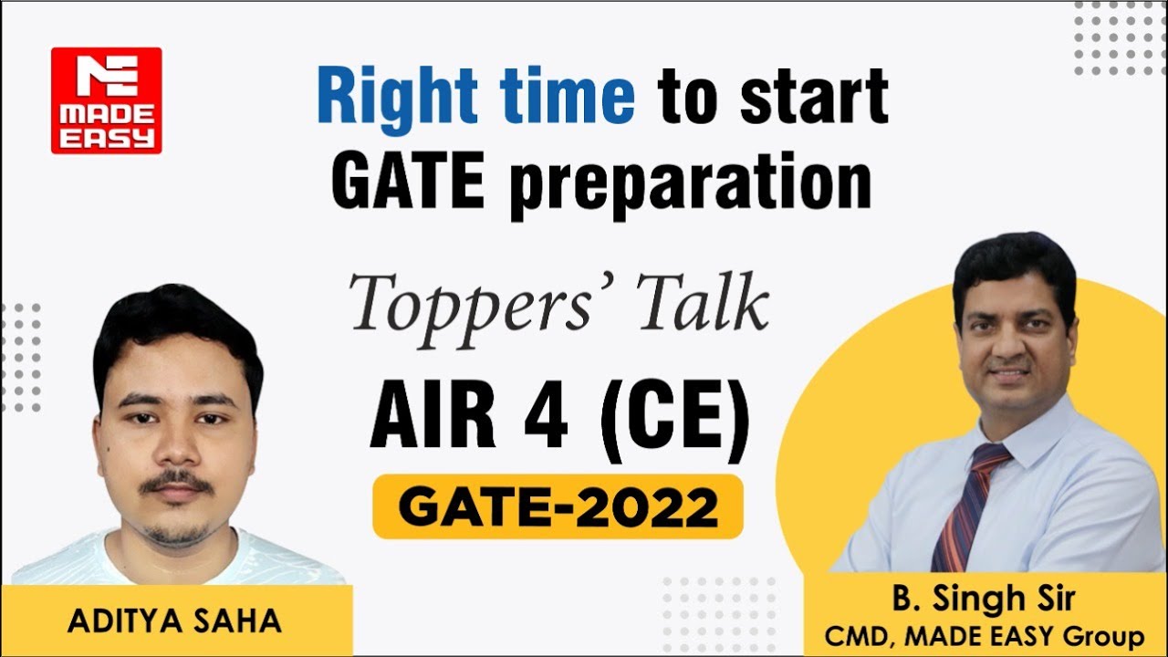 GATE 2022 Topper | Civil Engineering | CE | Aditya Saha | AIR-4 ...