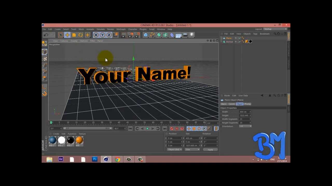 Profesional 3D Text - Free Template Cinema 4D - YouTube
