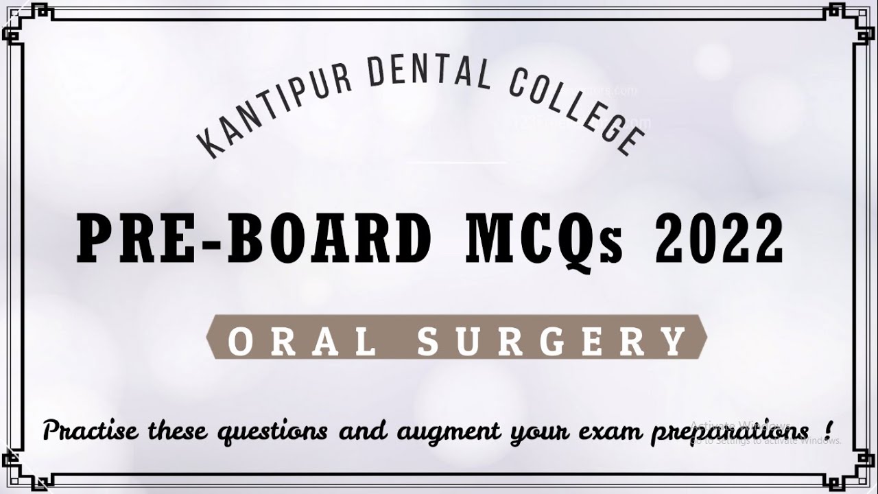 KDC Preboard Oral Surgery MCQs || Dentophile - YouTube