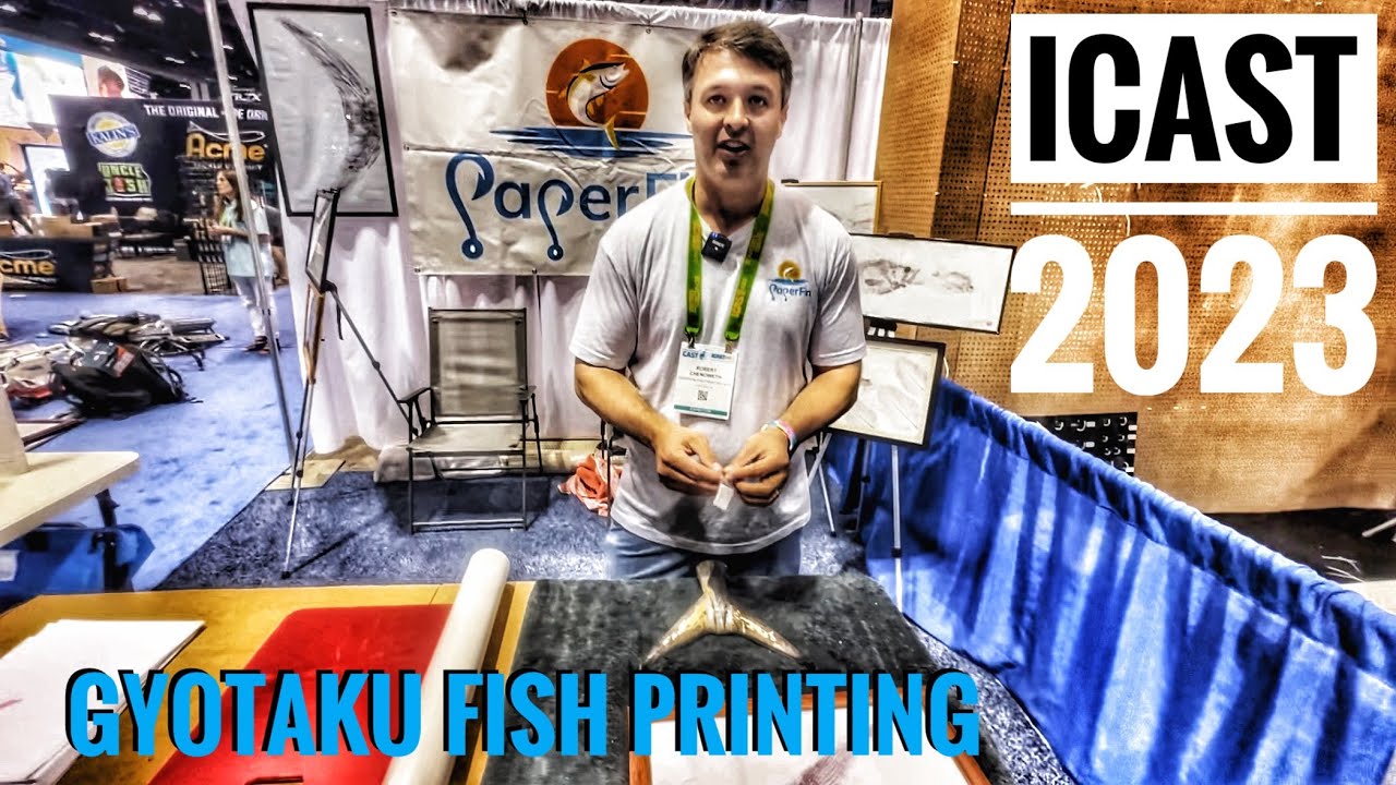 Ink-free Fish printing Gyotaku kits from PaperFin - ICAST 2023 - YouTube