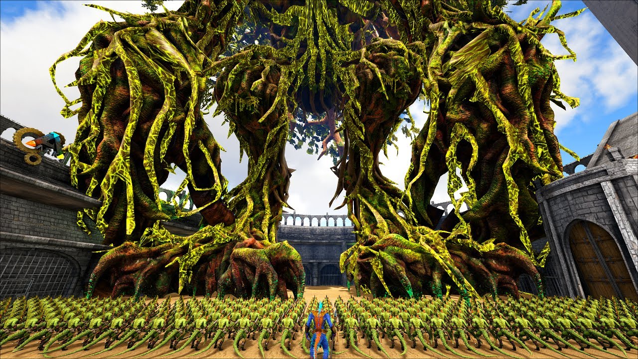 THE ARGONIAN LEGION (300) vs. PRIMAL GUARDIAN GAIA | ARK Kaiju Battle 🦎 ...