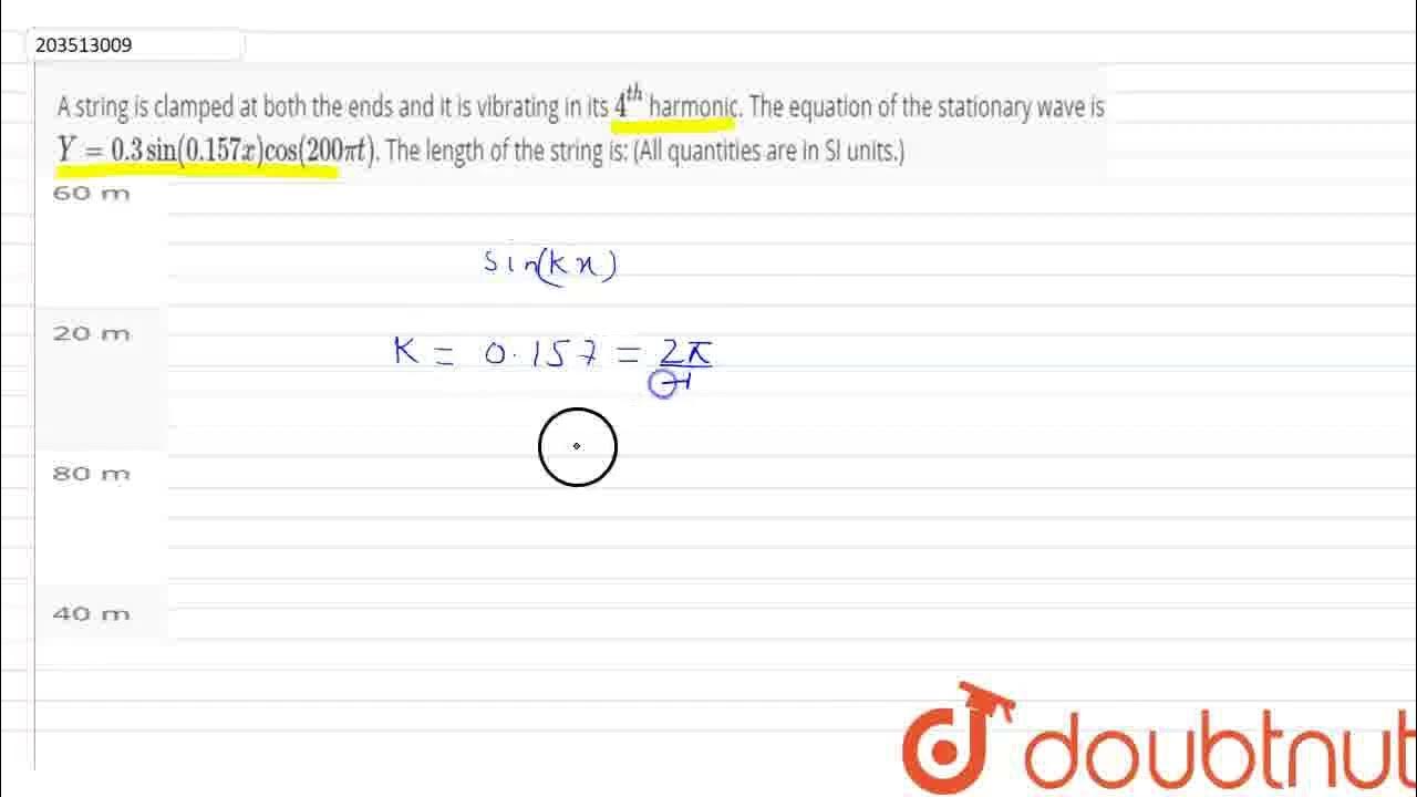 A string is clamped at both the ends and it is vibrating in its 4^(th ...