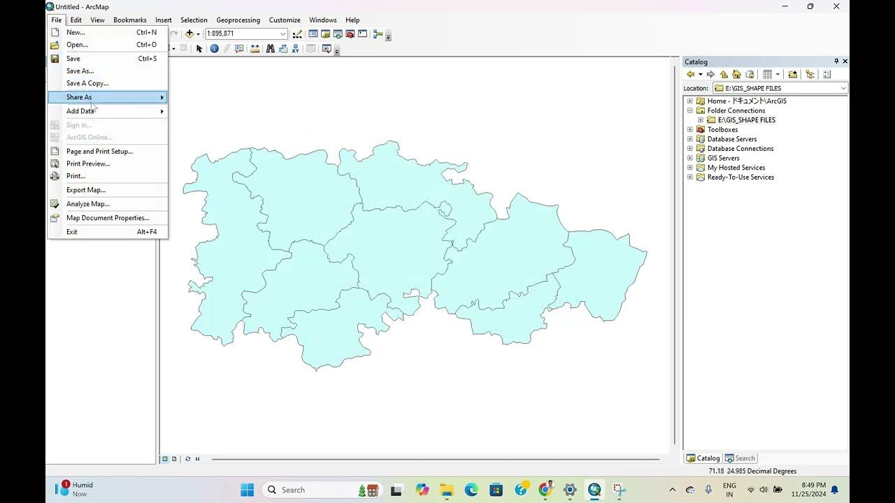 How To add Longitude and Latitude data in ArcGIS Map - YouTube