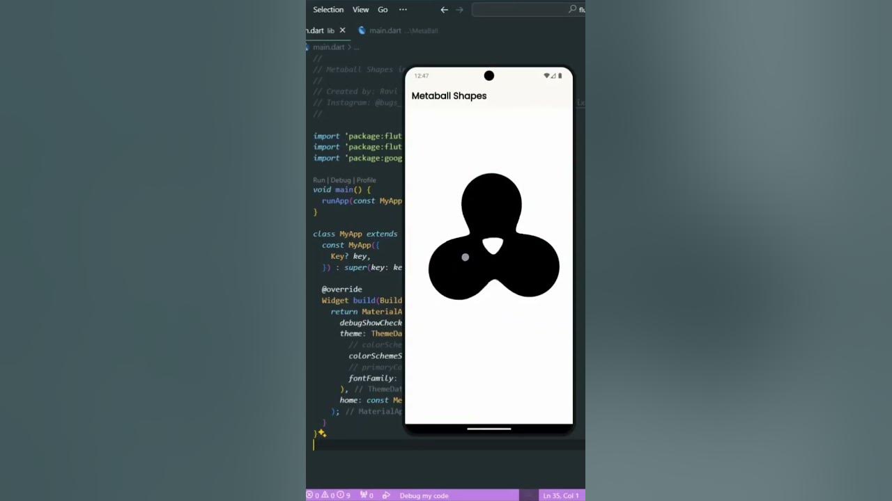Flutter Metaball shapes fluid UI #flutter #programming - YouTube
