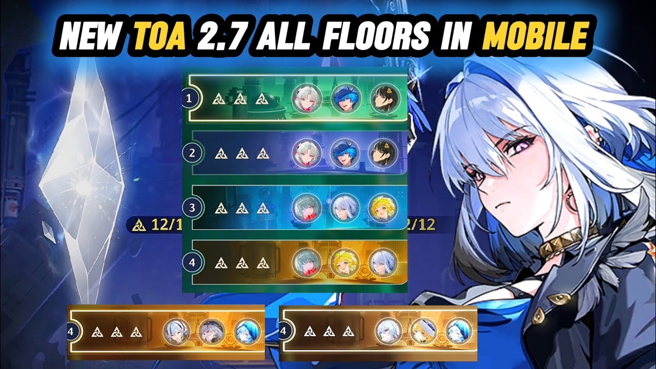 TOA 2.7 Wuthering Waves fast 🔥 Mobile clear I Tower of Adversity wuwa ...