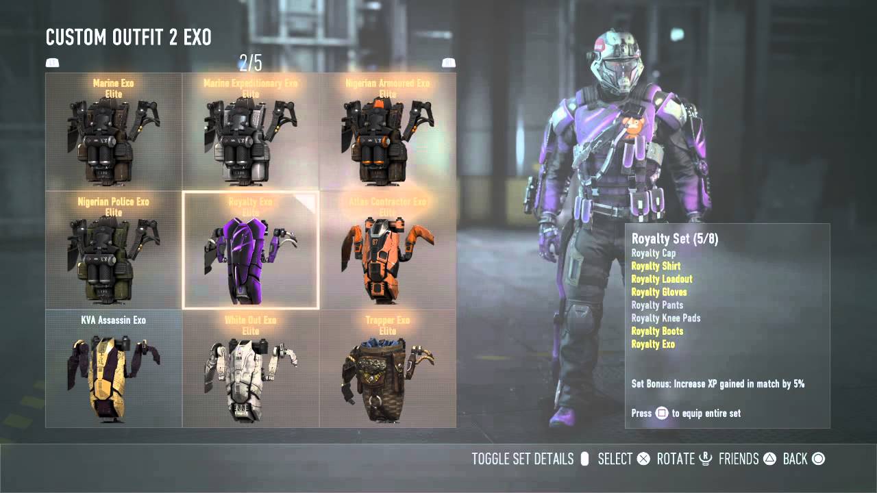 COD Advanced Warfare | all mine outfits - YouTube