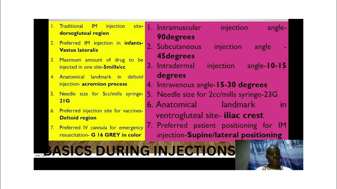 BASICS DURING INJECTIONS - YouTube