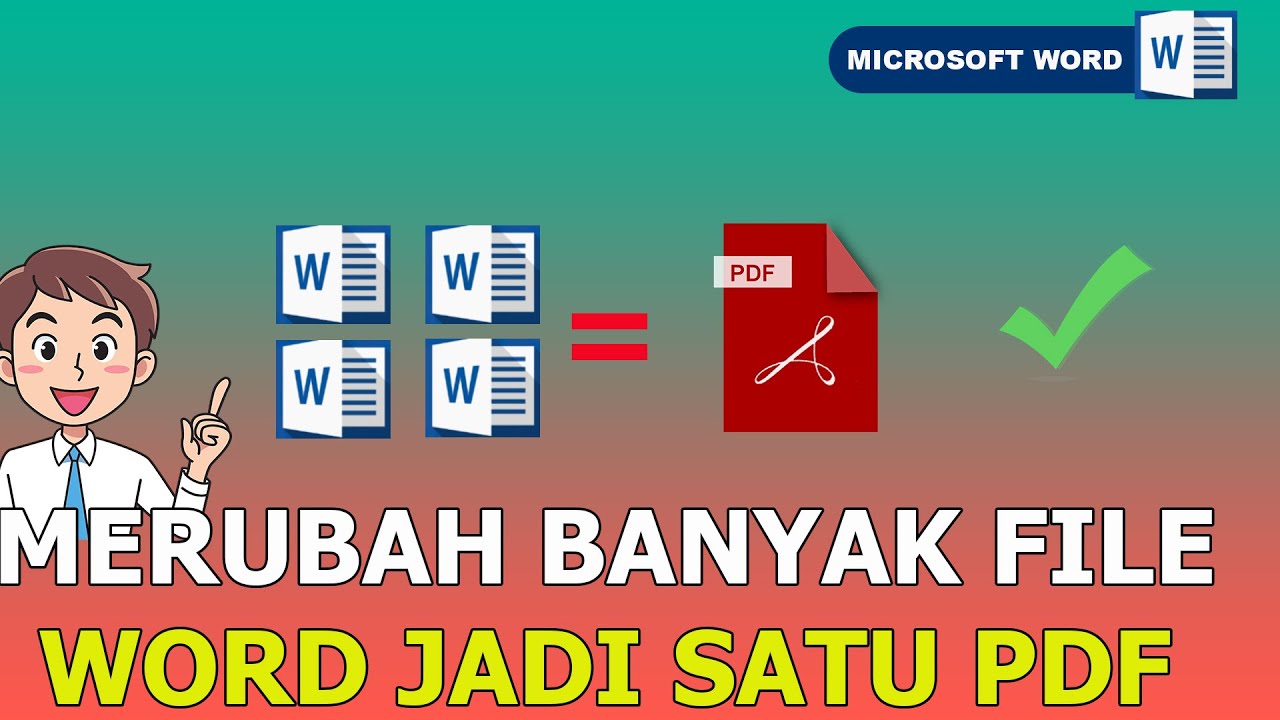 Cara merubah banyak file word jadi satu file pdf - YouTube