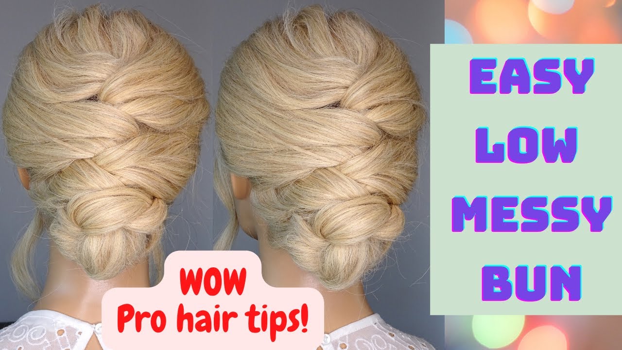 Hairstyling Secrets - Easy low messy bun hairstyle - YouTube