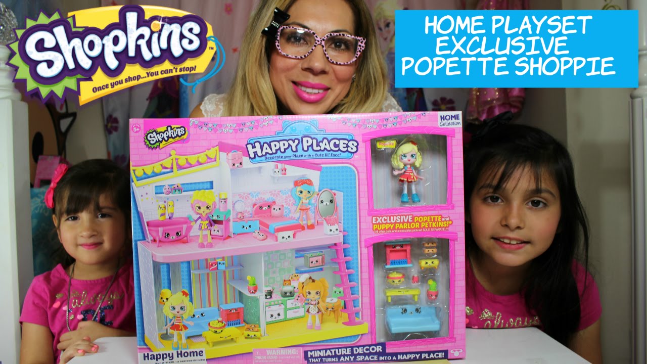 Happy Places Home Playset Exclusive Popette Mini Doll and Shopkin ...