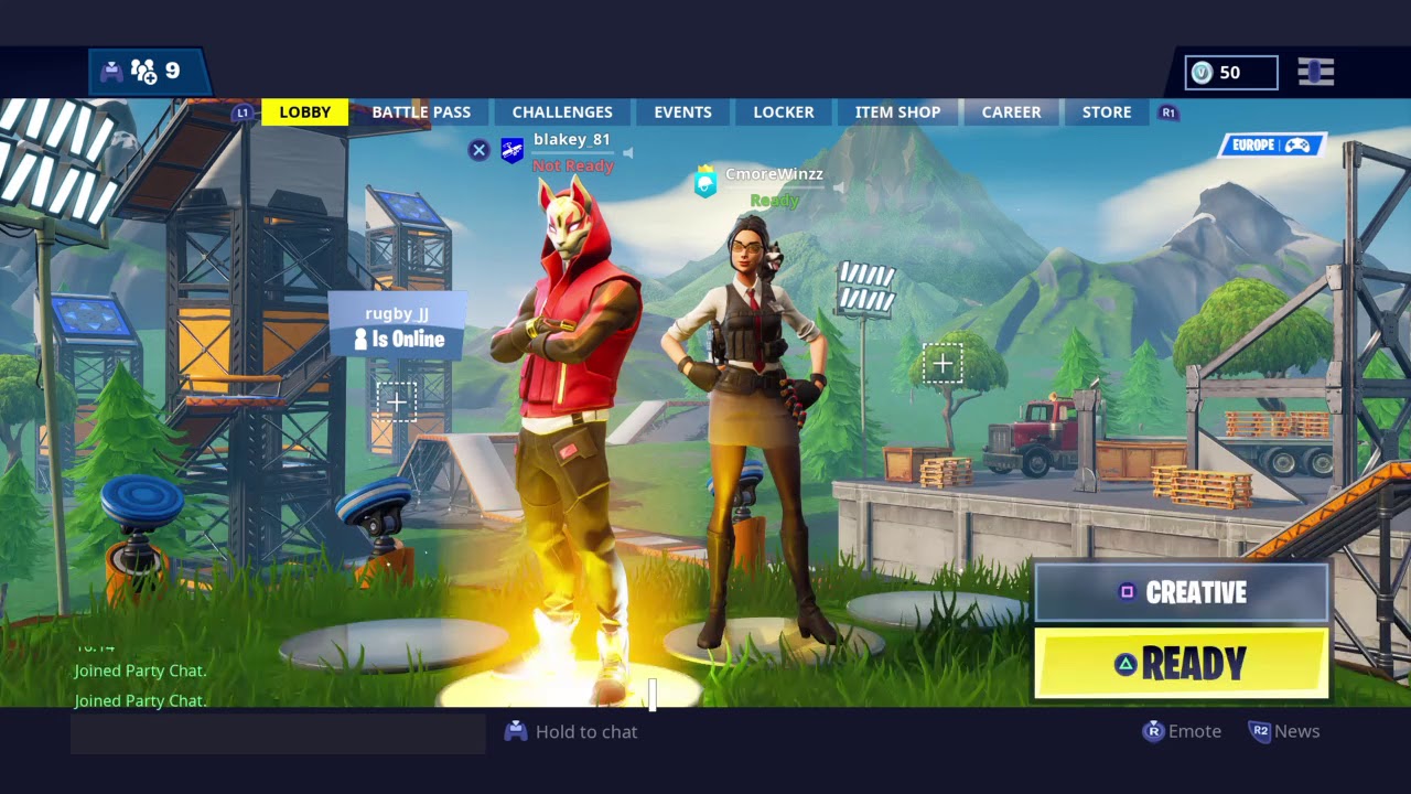 Fortnite first stream - YouTube