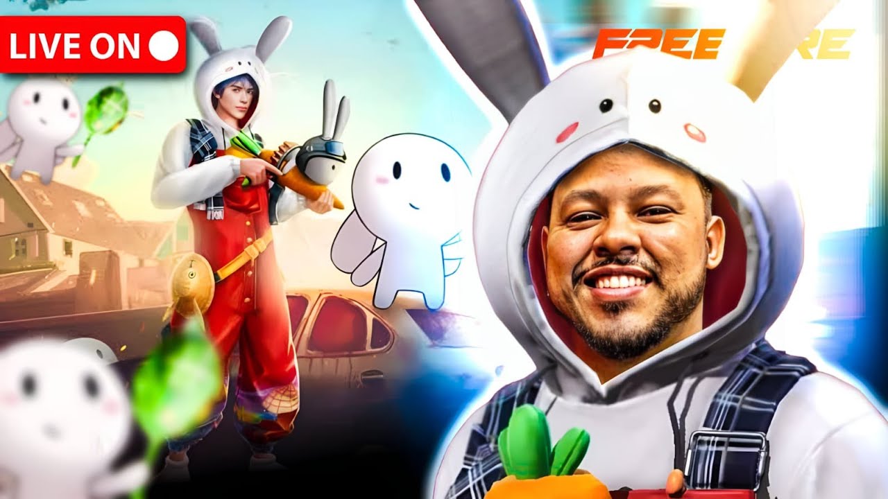 NOVA SKIN DO COELHO 💙 MAGNUTV FREE FIRE AO VIVO 💙 !! FLUXO TWO9! LOUD ...