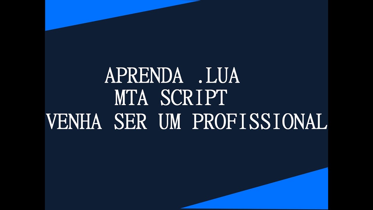 Script Mta - Como Fazer Script MTA - YouTube