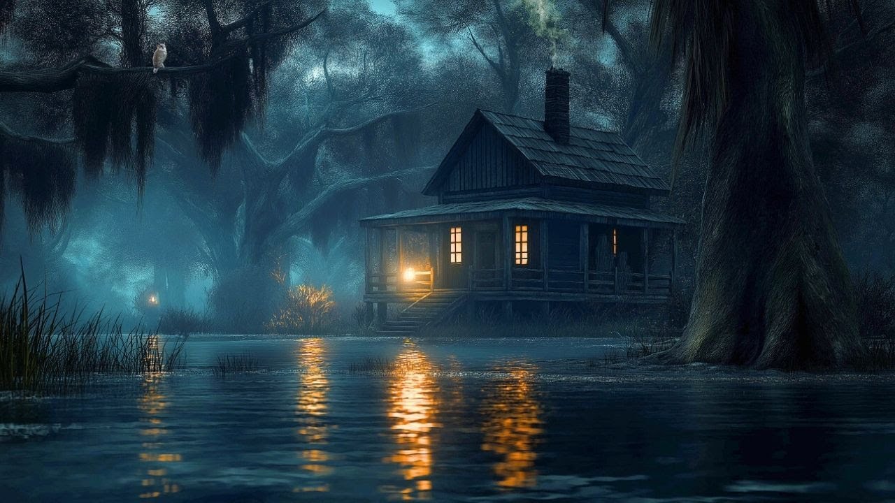 Best Bayou Ambience | Swamp Sounds 🐊🌙🦗 Frogs, Insects, & Nature Sounds ...