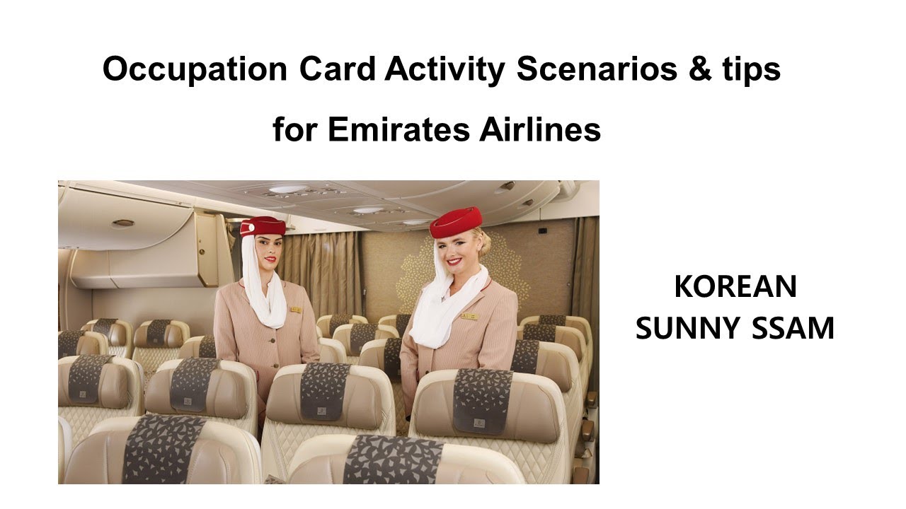 Occupation Card Activity Scenarios & TIPS for Emirates Airlines - YouTube