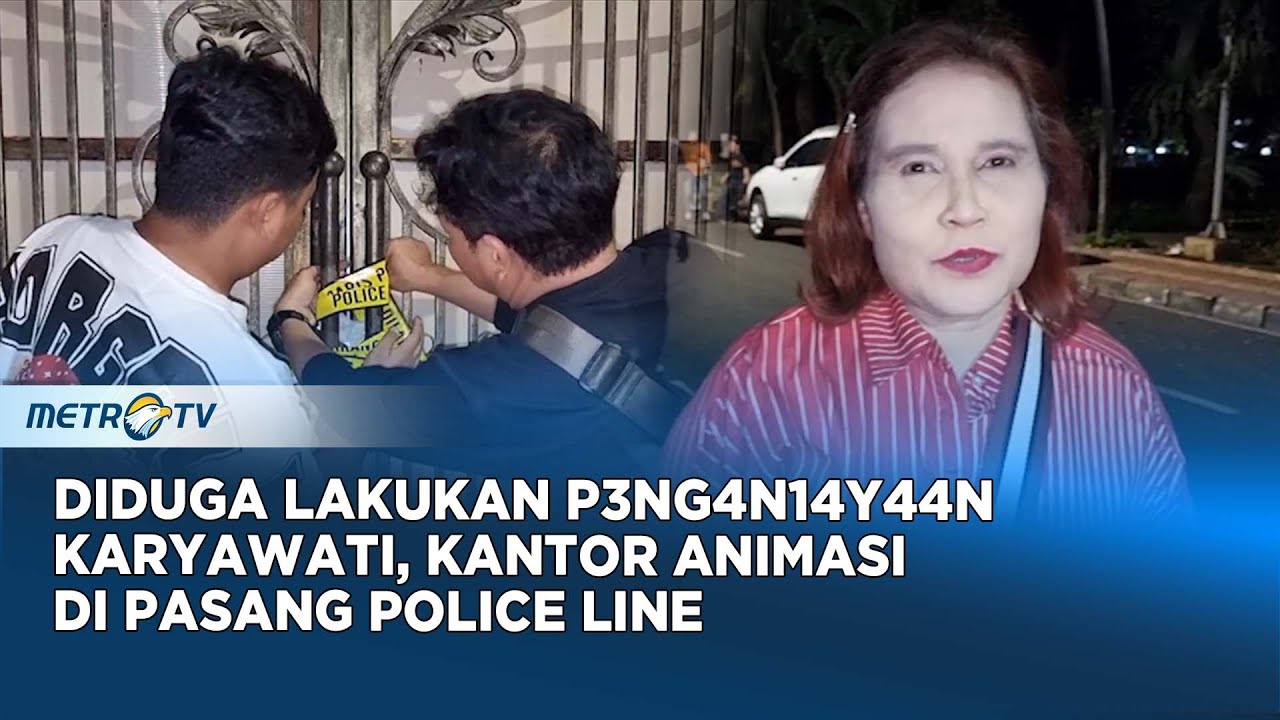 Polisi Olah TKP dan Pasang Police Line di Kantor Perusahaan Animasi ...