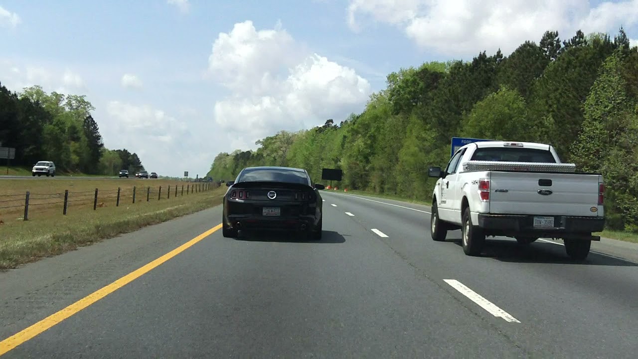 Charlotte Beltway (Interstate 485 Exits 41 to 51) inner loop - YouTube