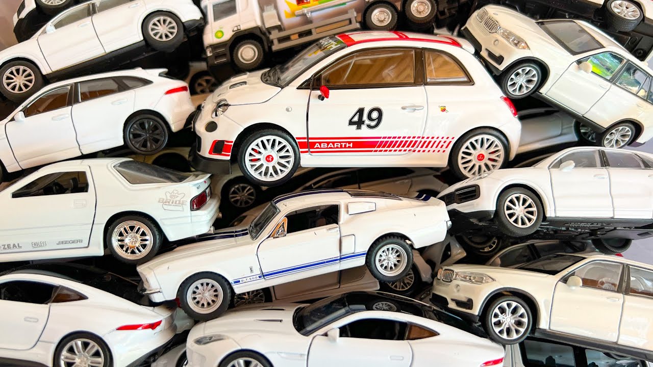 Box Full of White Cars A Showcased Collection of Diecast Models - YouTube