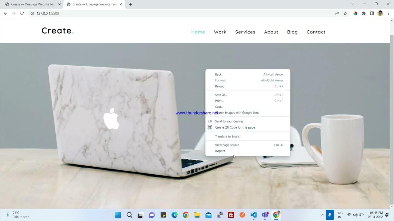 Cloning website design using HTML and CSS in Tamil - Part 3 - YouTube